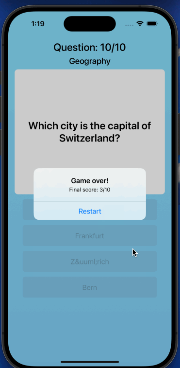 Trivia iOS